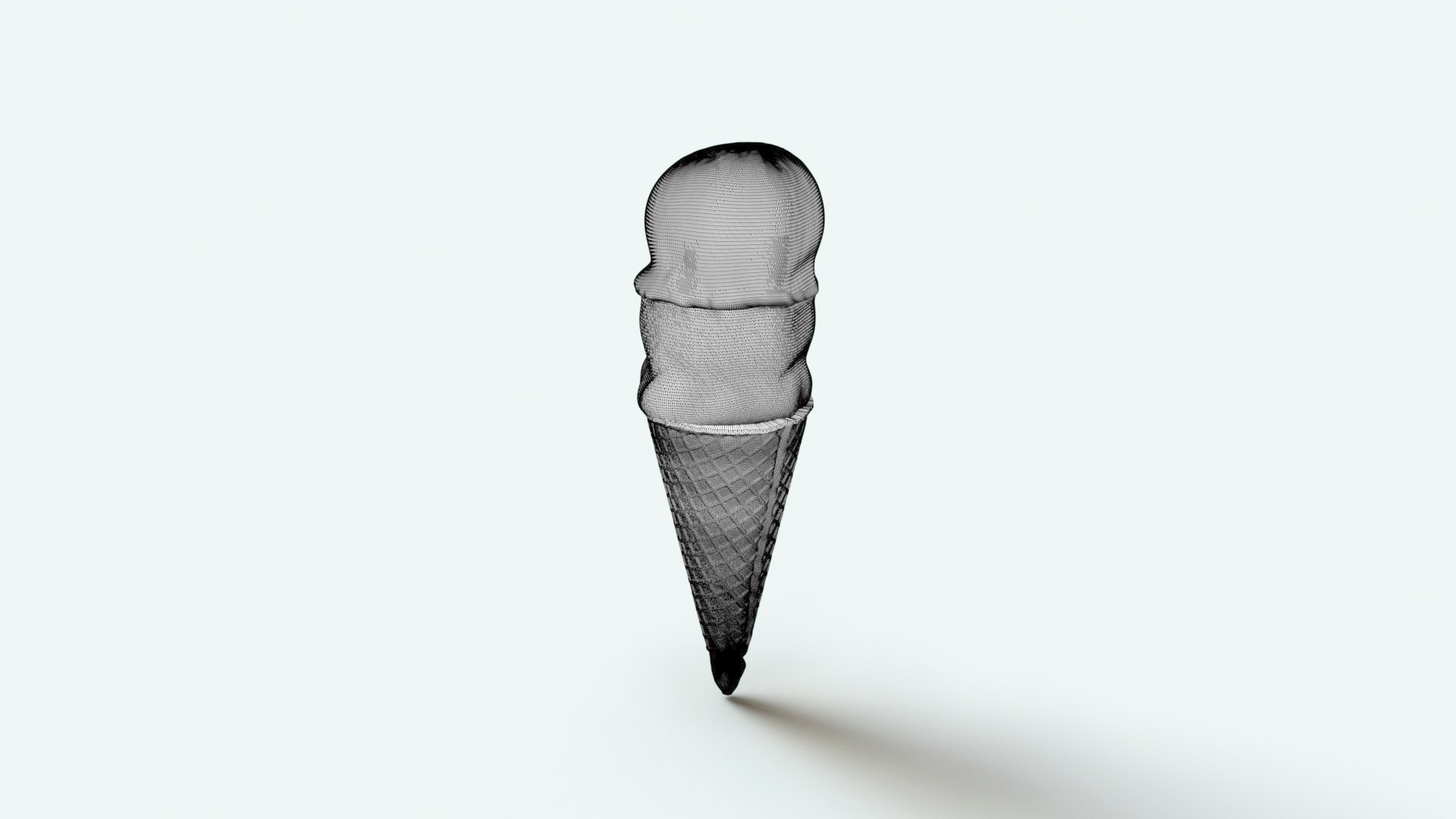 Ice Cream in Cone Double scoop - 3D Asset 3D model - TurboSquid 1907198