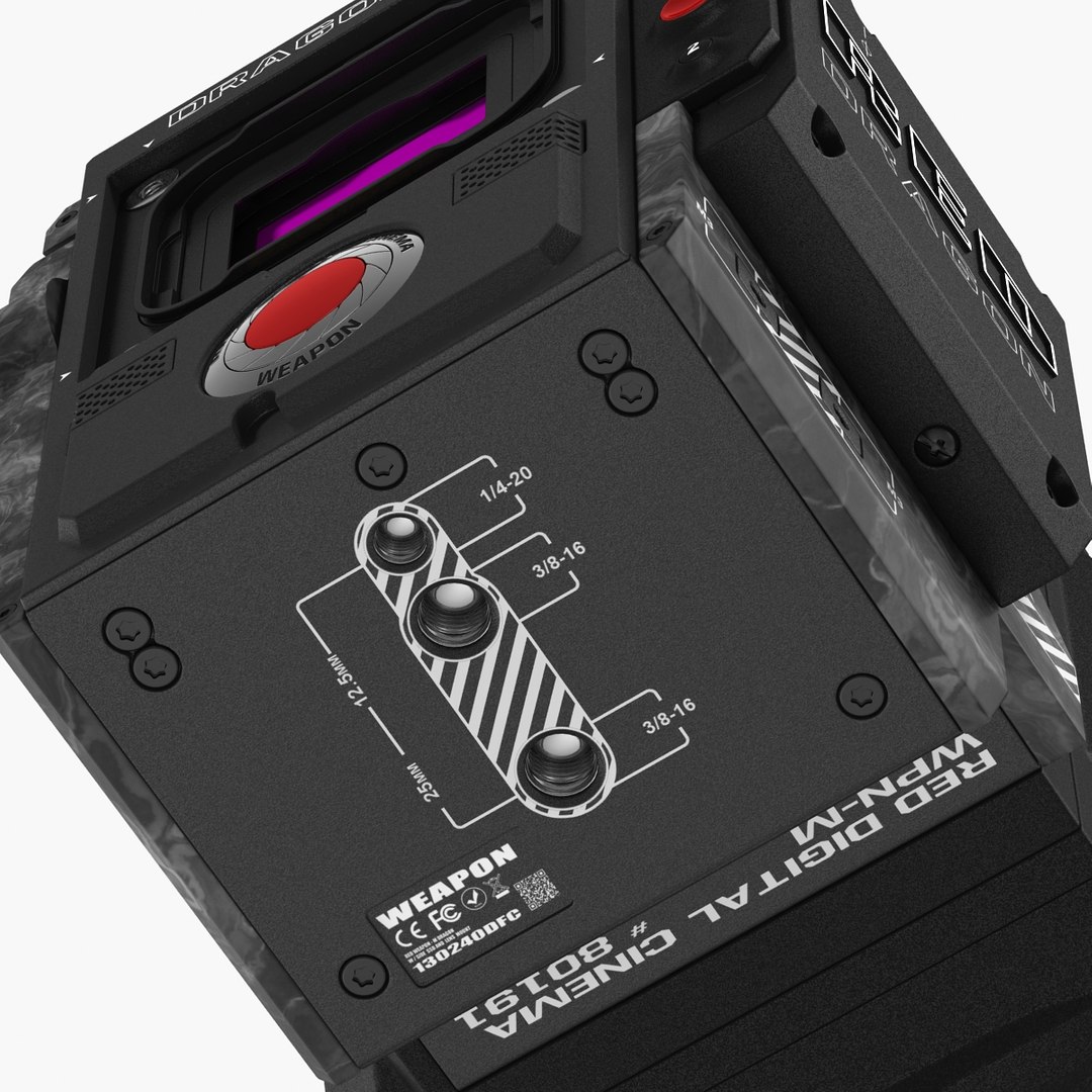 red weapon dragon 6k 3d model