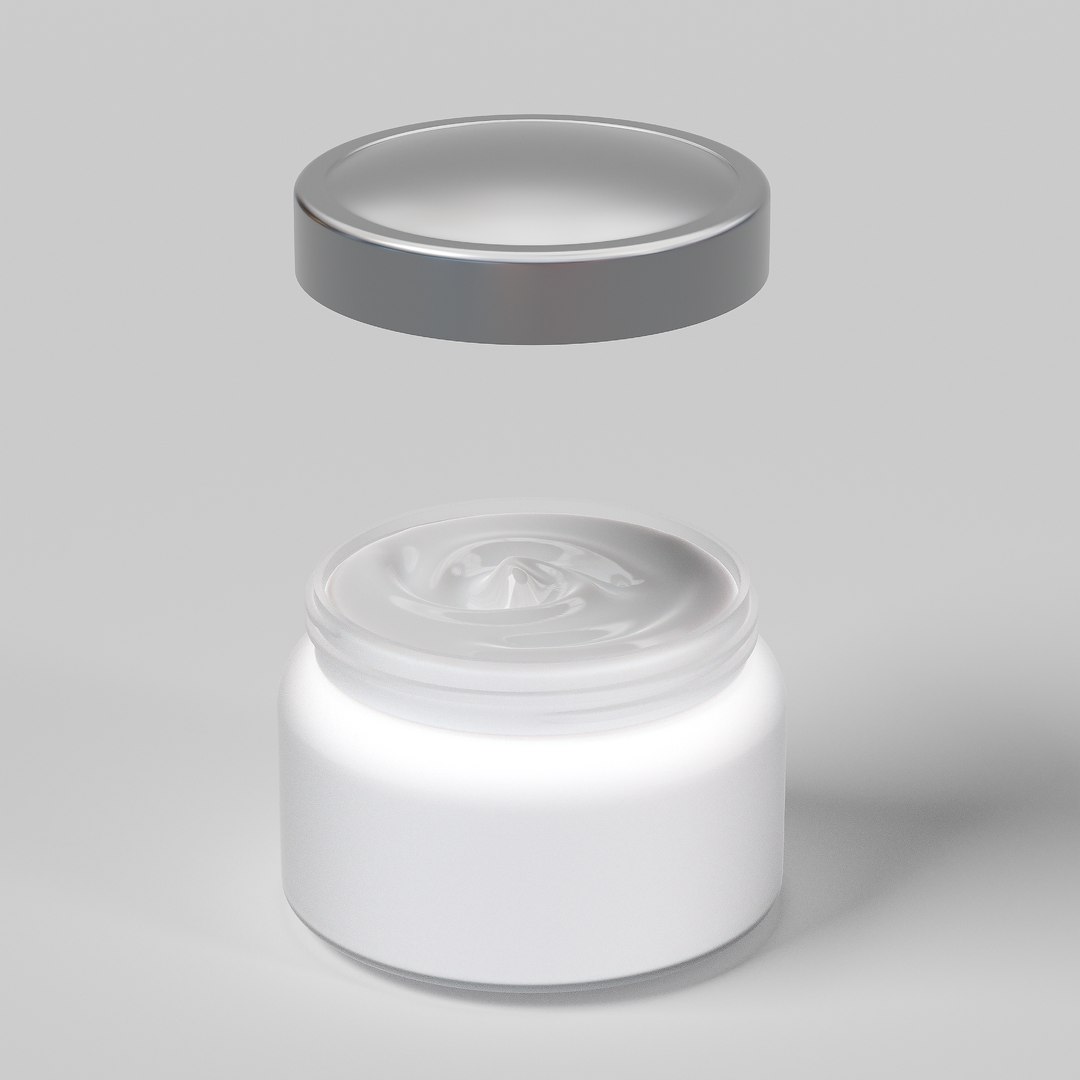 3D Cream Jar 21 Model - TurboSquid 1962777