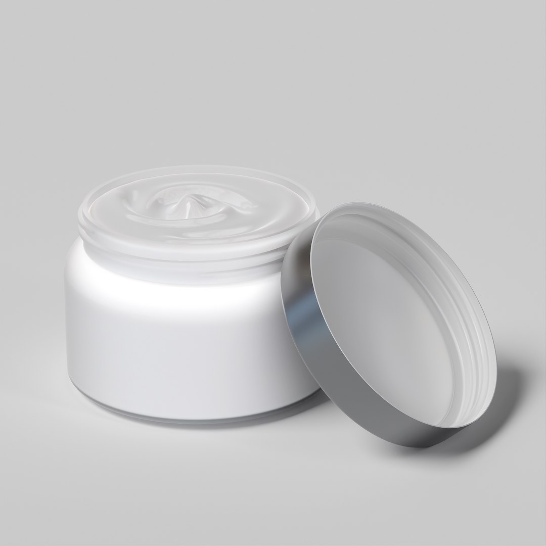 3D Cream Jar 21 Model - TurboSquid 1962777
