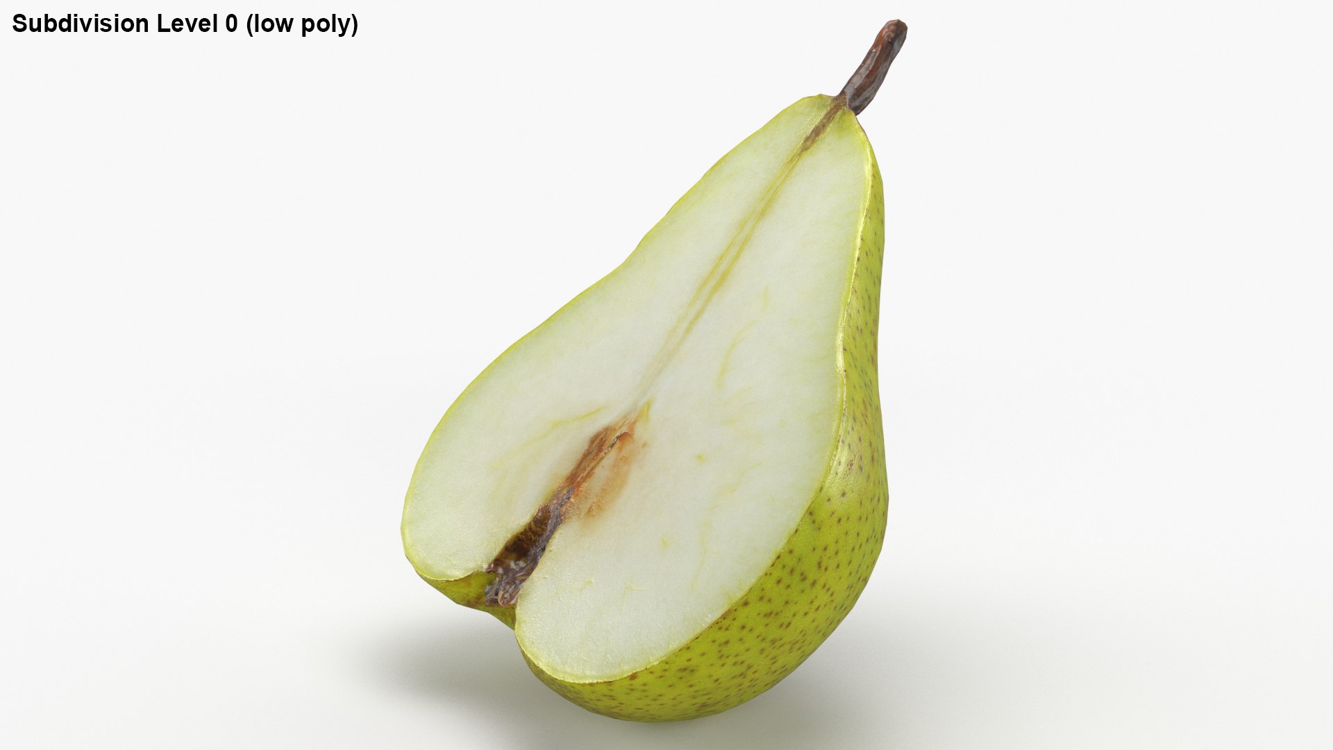 3D Pear Half - TurboSquid 1787595