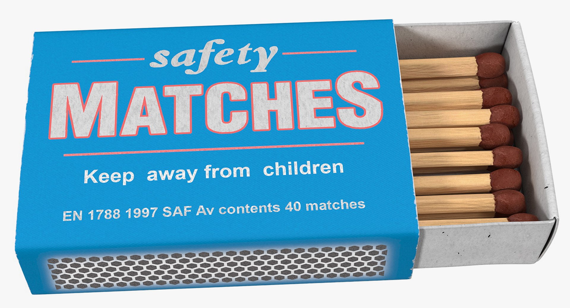 3D safety matches set - TurboSquid 1384185