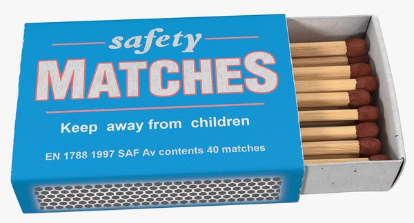 3D safety matches set - TurboSquid 1384185