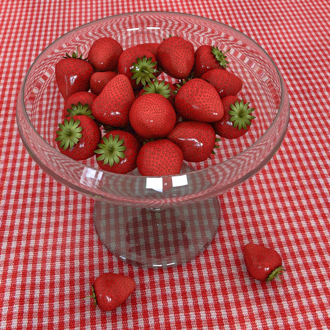3d model strawberry