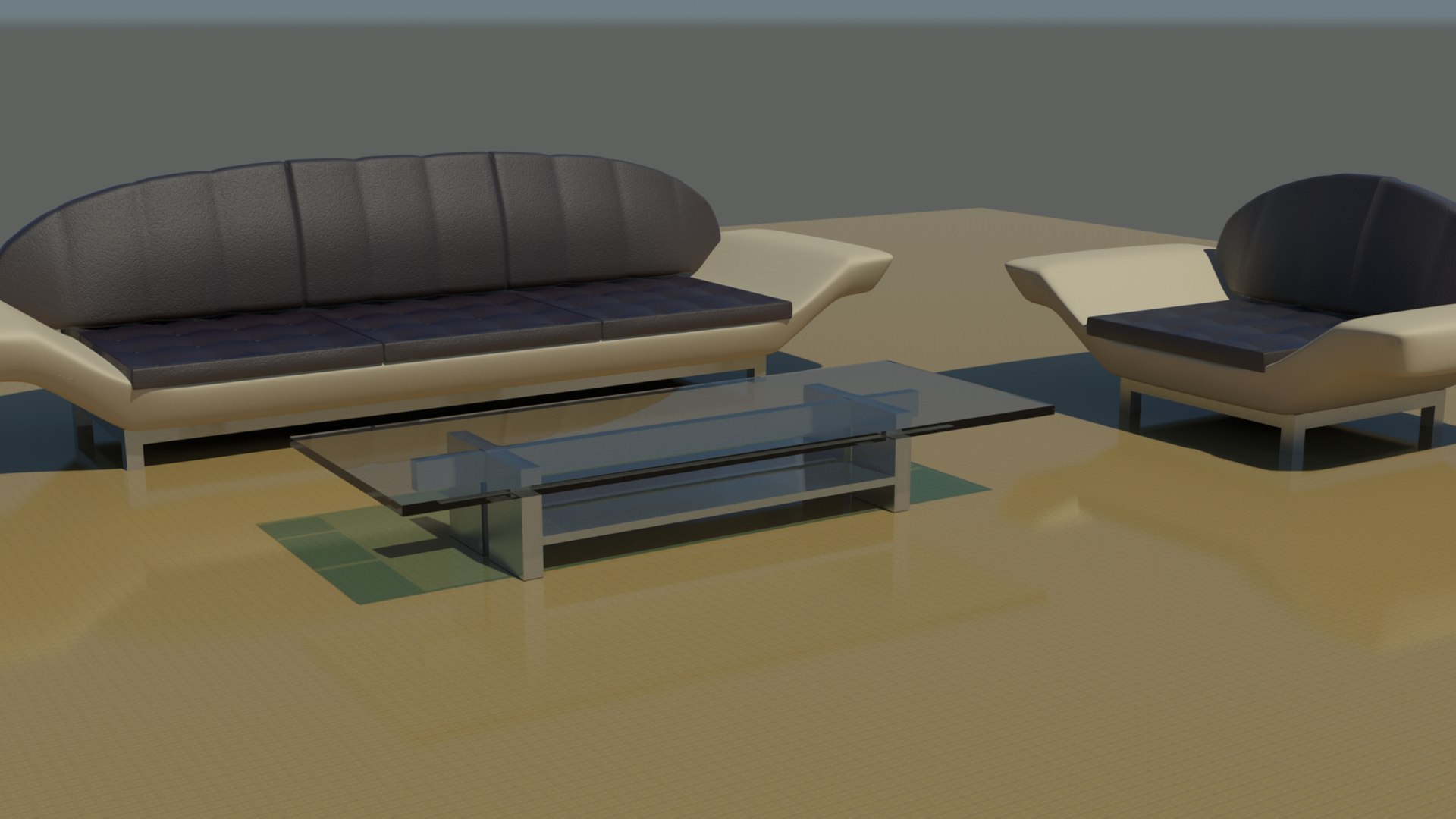 3ds Max Leather Sofa