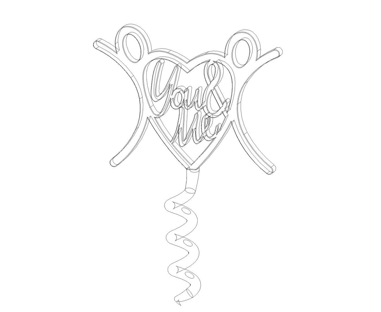 3D Love You And Me - TurboSquid 1816947