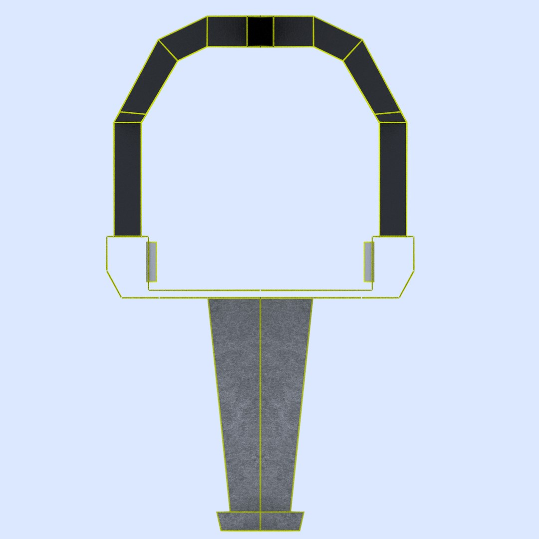 modular maglev track sections 3d model
