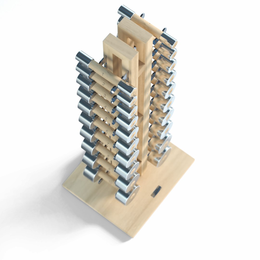 Free Paragon Studio Gym Hand Weights Tree Rack 10 Pair 3D Model ...