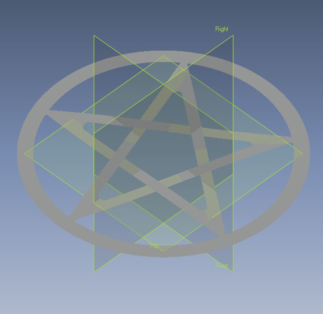 Free Pentagram 3d Model