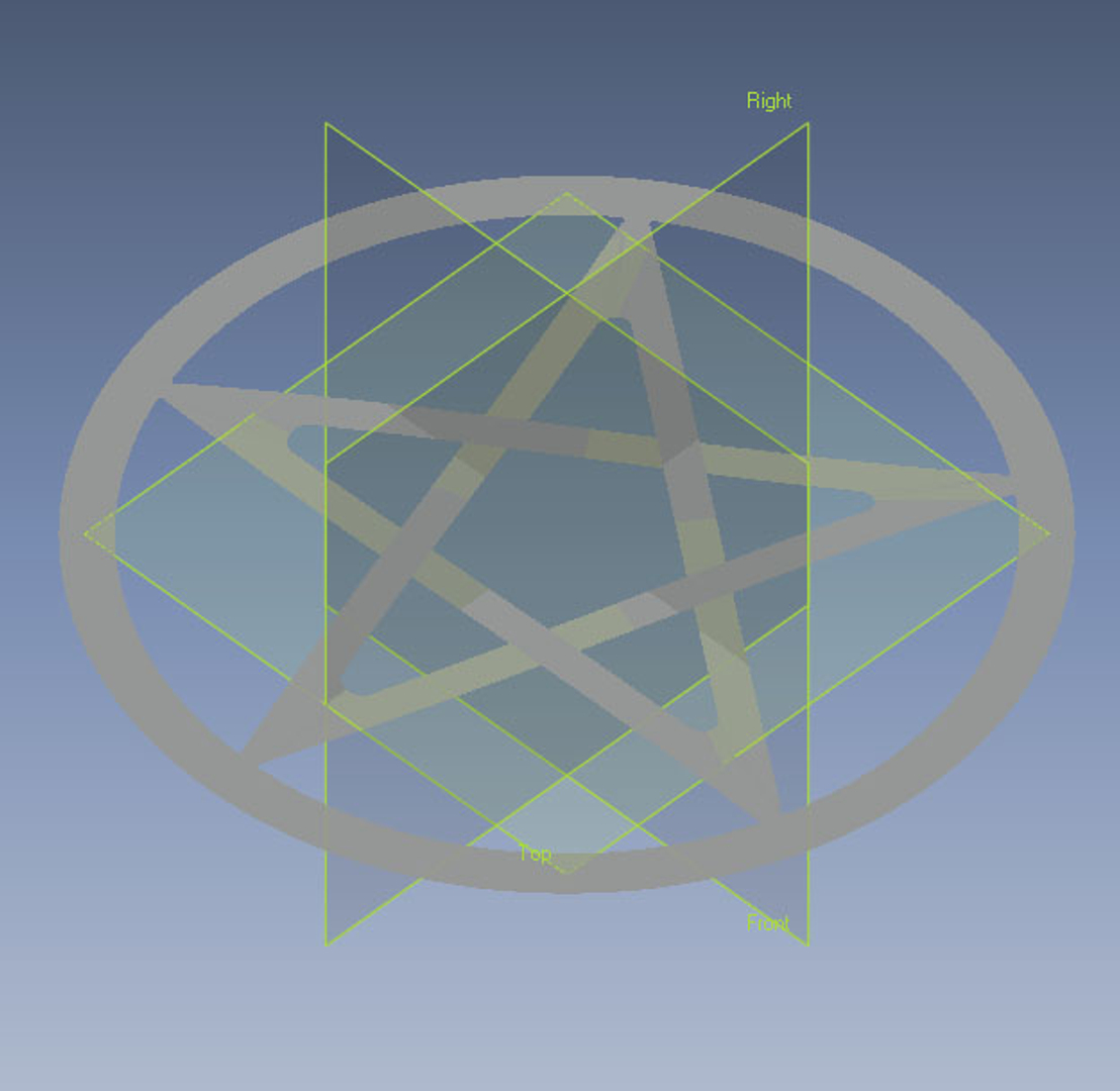 free pentagram 3d model