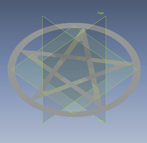 free pentagram 3d model