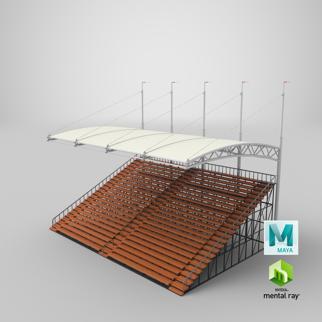 Bleacher Modeled 3D - TurboSquid 1453024