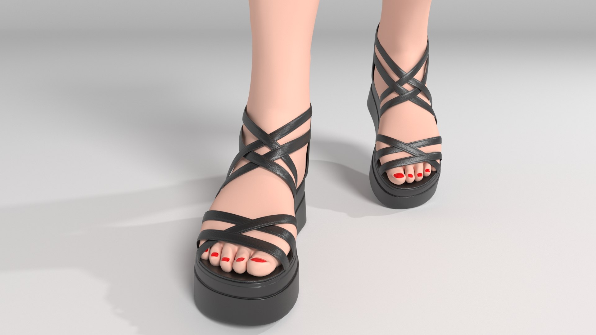 S sandals women heel shoes 3D - TurboSquid 1408995