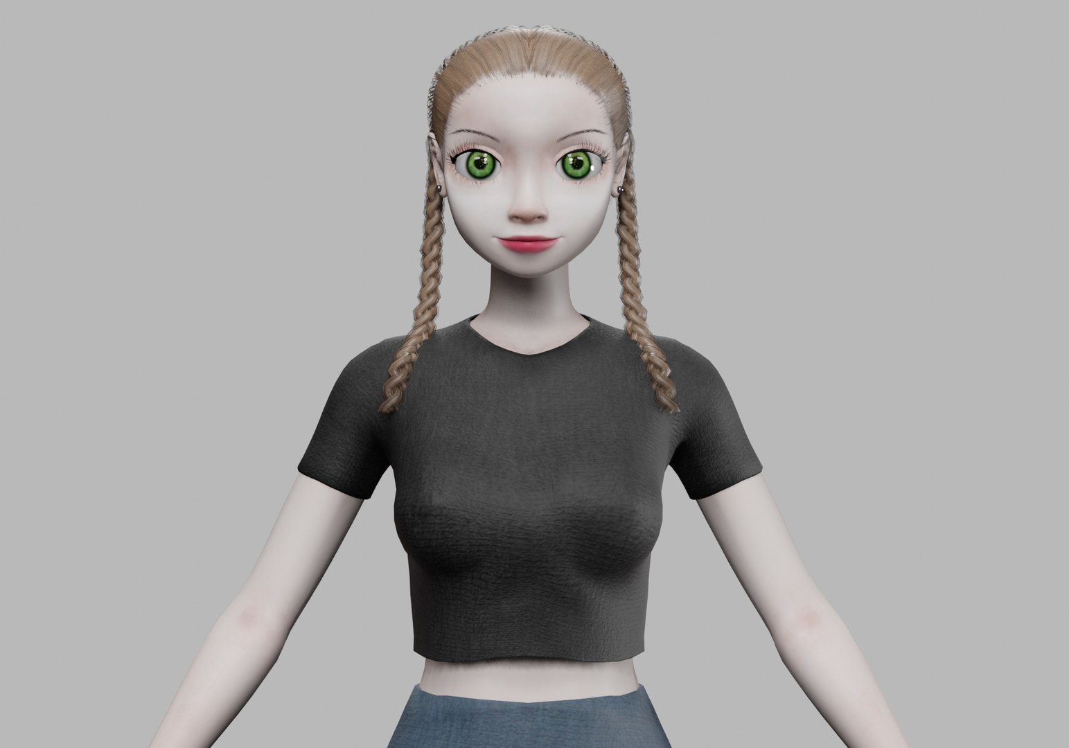 3D Standard Cartoon Girl V28114 Model - TurboSquid 2263344