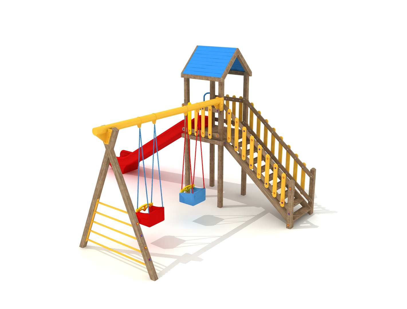 3D Wood Playground - TurboSquid 1443086