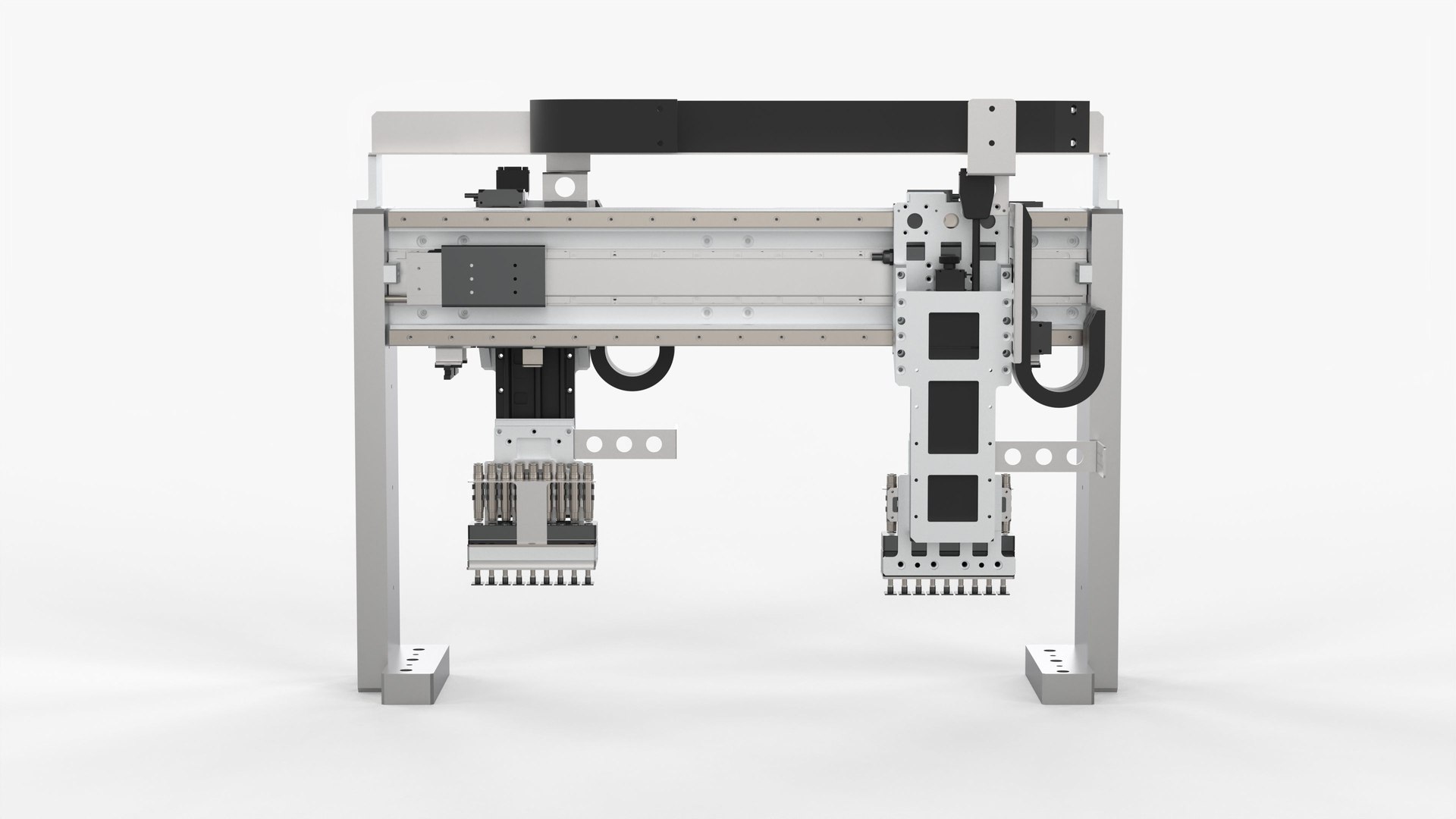 3D Model Double Station Multi Nozzle Gantry Pick And Place Mechanism ...