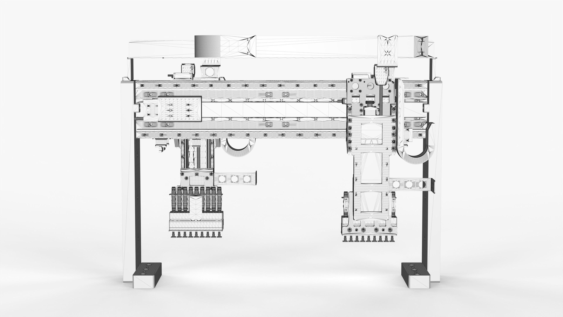 3D Model Double Station Multi Nozzle Gantry Pick And Place Mechanism ...