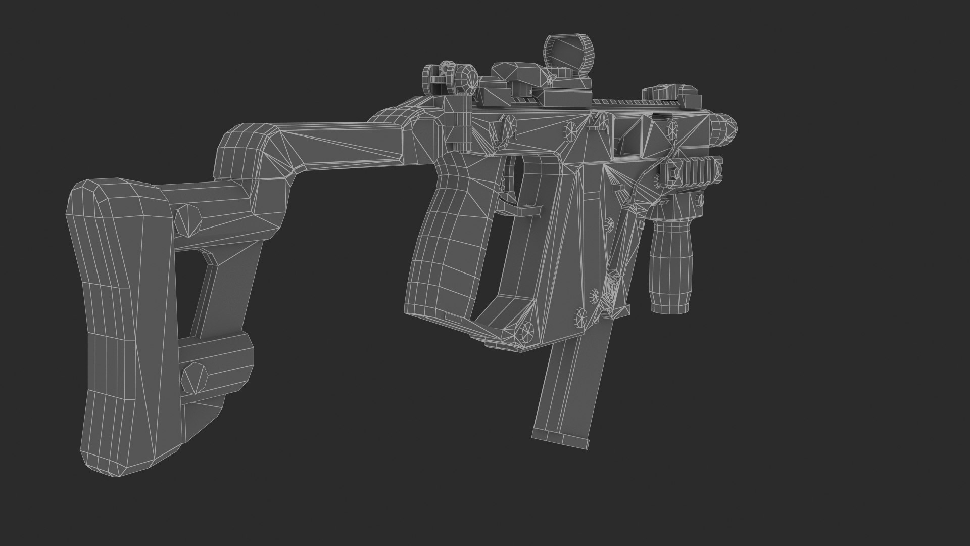 3D Vector Gun V - TurboSquid 1688964