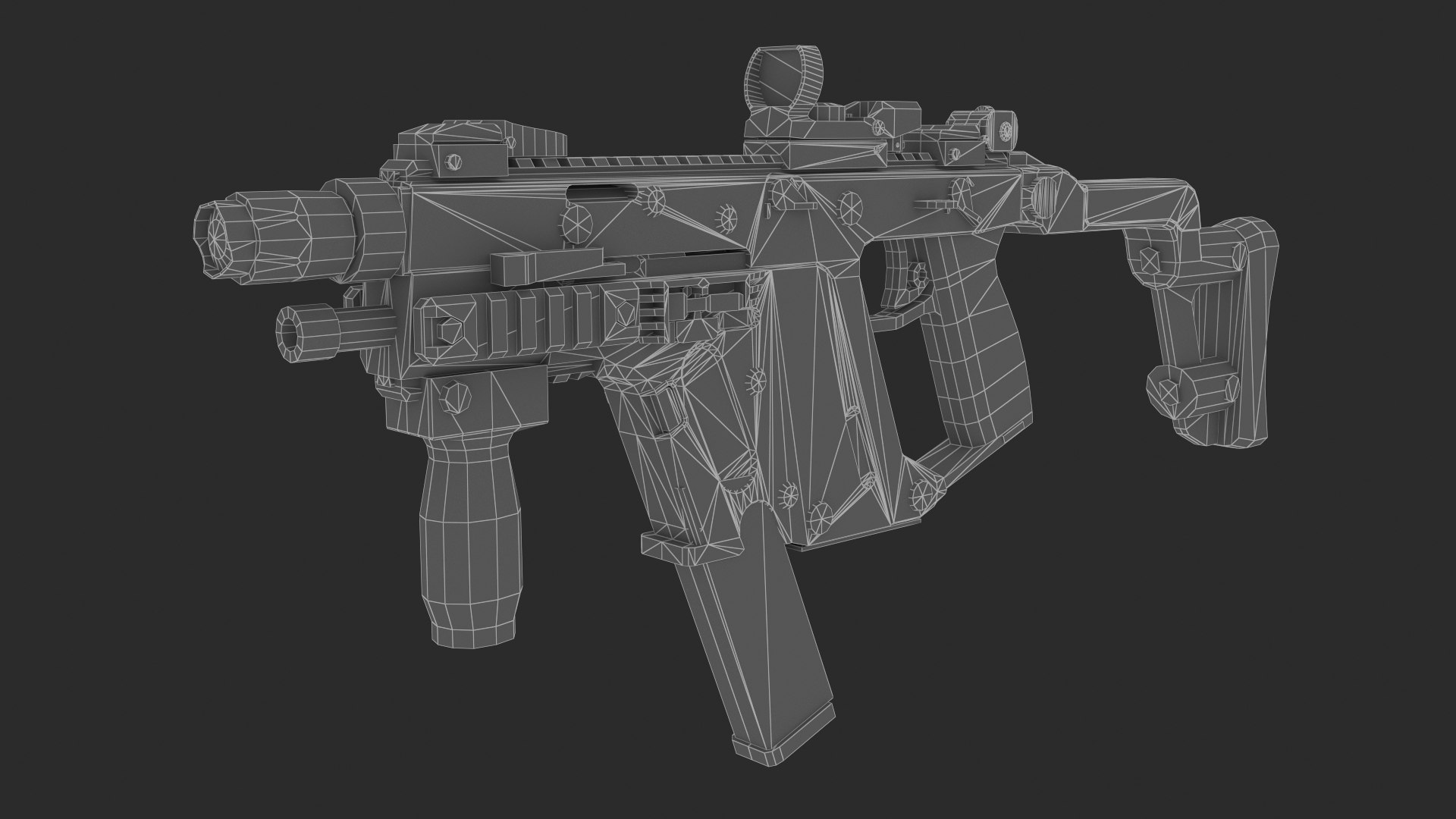 3D Vector Gun V - TurboSquid 1688964