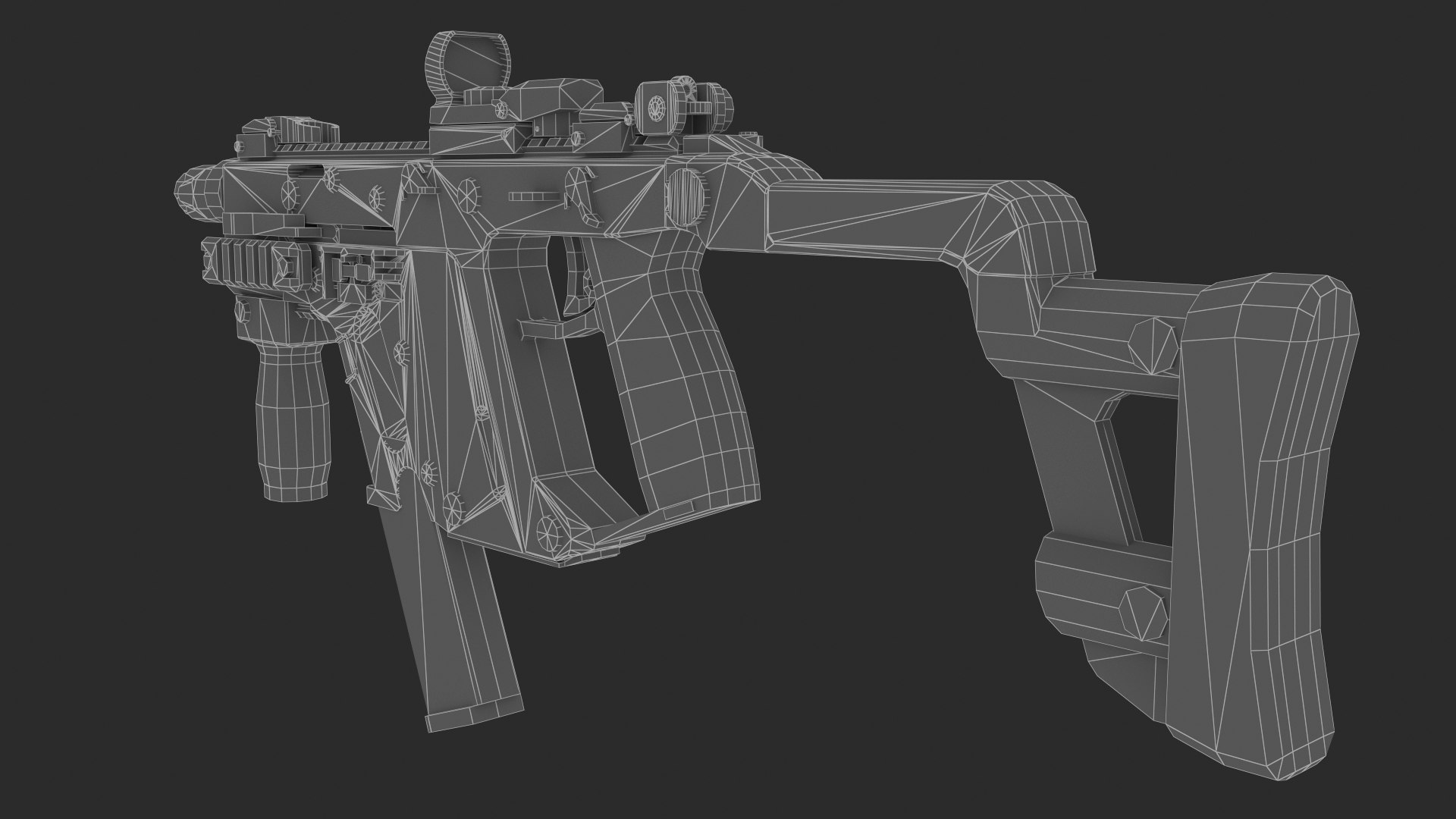 3D Vector Gun V - TurboSquid 1688964