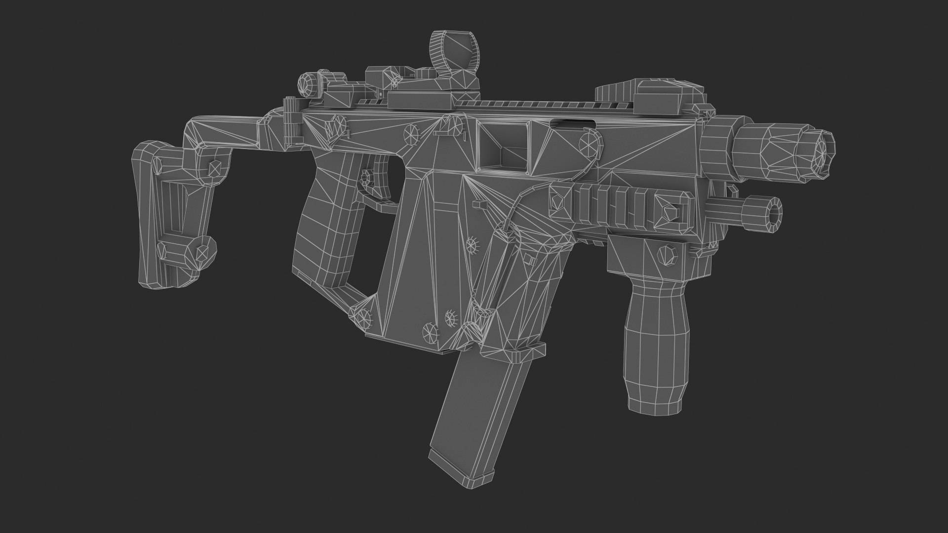 3D Vector Gun V - TurboSquid 1688964