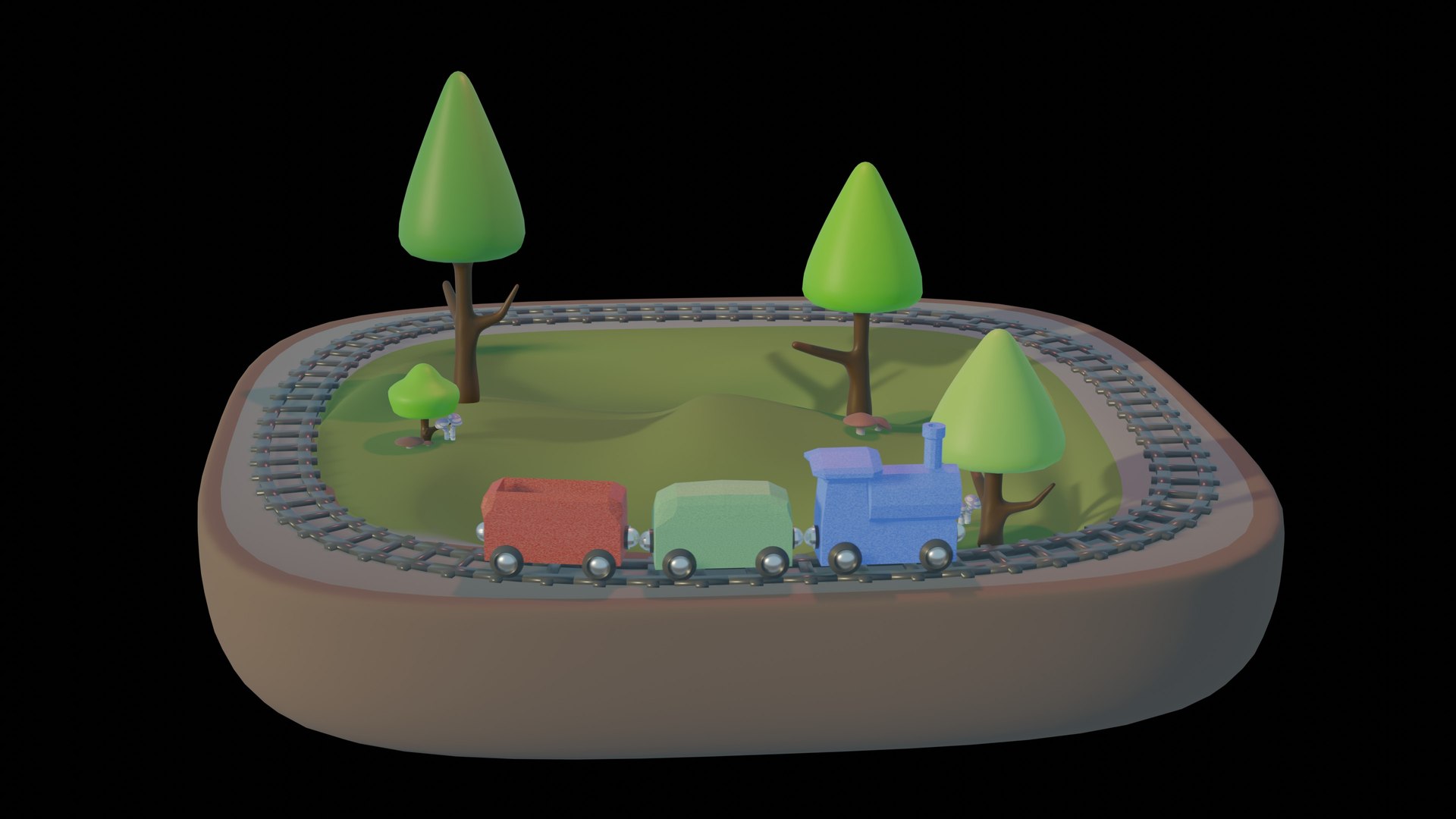 3D Animated Toy Train 3D Model - TurboSquid 1865261