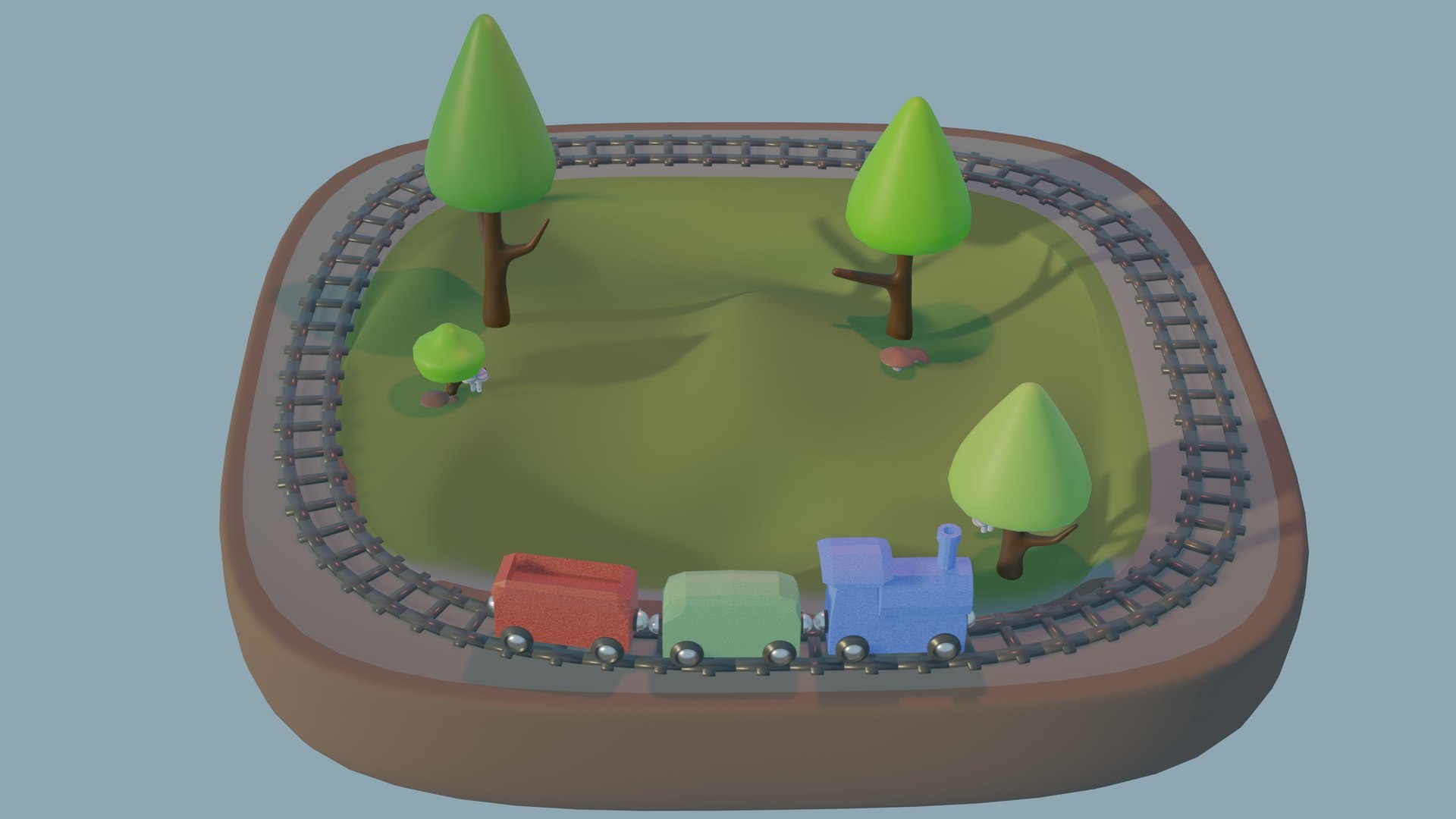 3D Animated Toy Train 3D Model - TurboSquid 1865261