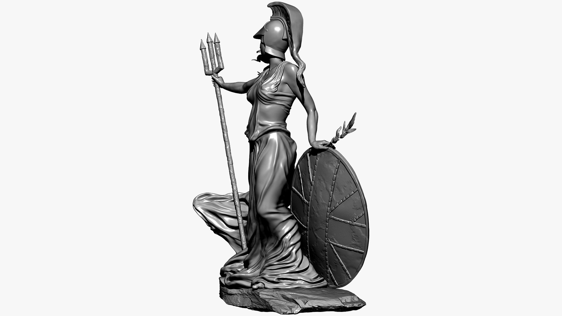 Britannia Statue 3D Model - TurboSquid 1972298