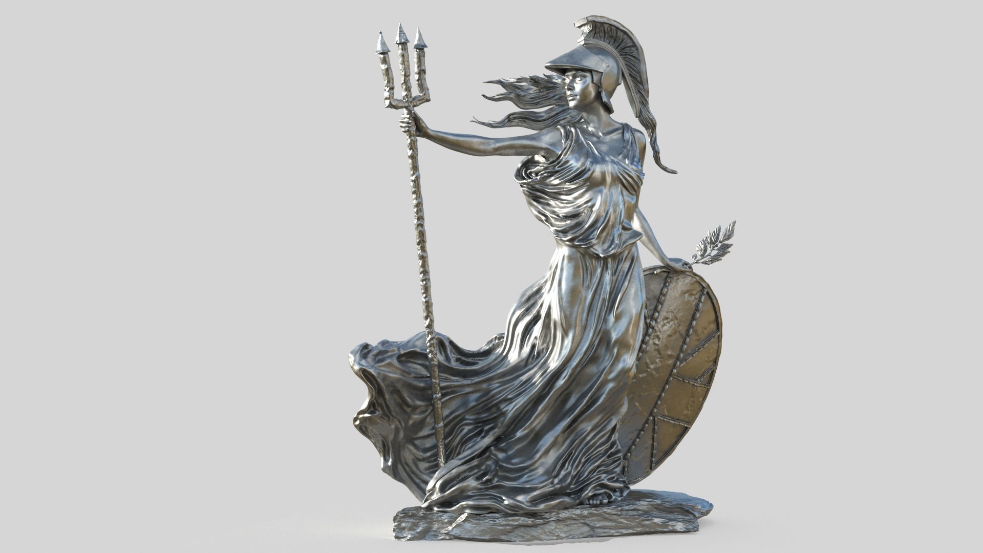 Britannia Statue 3D Model - TurboSquid 1972298
