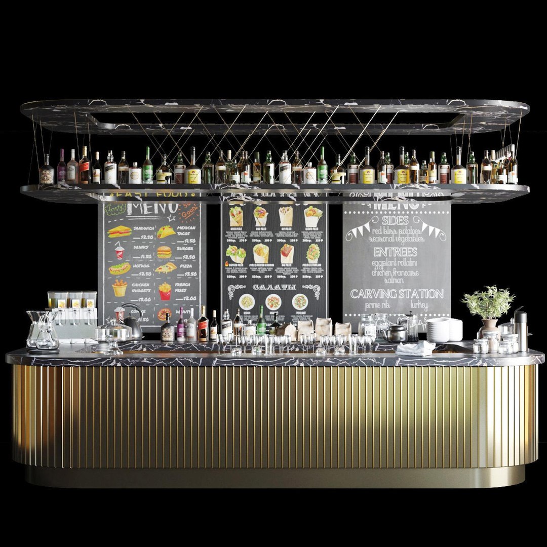 3D model Modern Bar Counter Model - TurboSquid 2056205