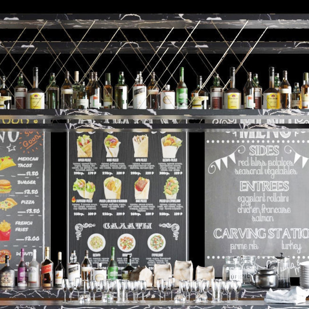 3D model Modern Bar Counter Model - TurboSquid 2056205