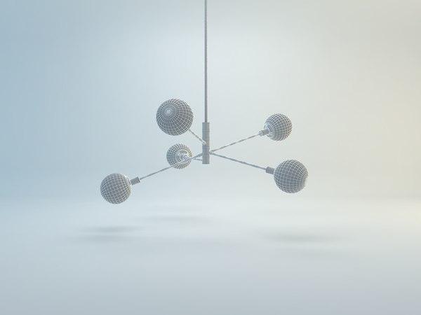 orb 5-light pendant light 3d model