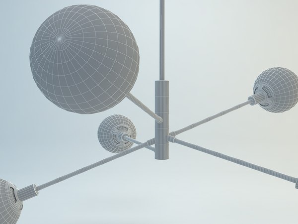 orb 5-light pendant light 3d model