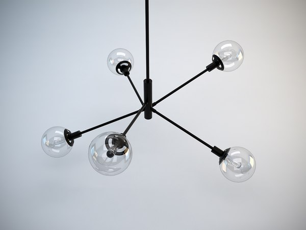 orb 5-light pendant light 3d model