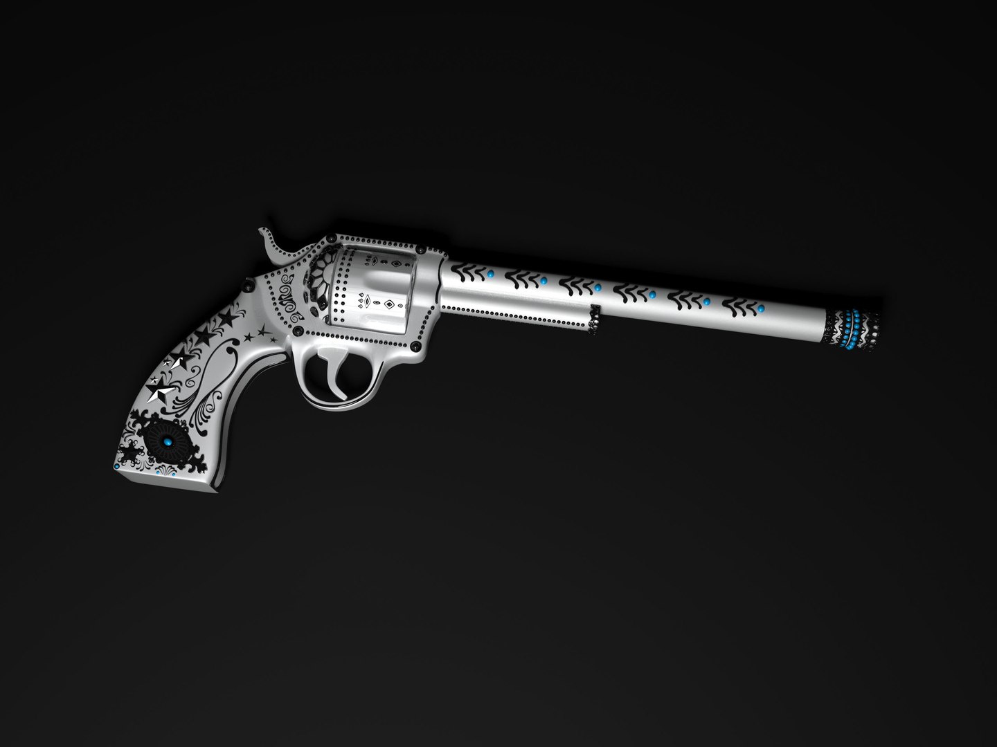 Gun White 3D Model - TurboSquid 1636342