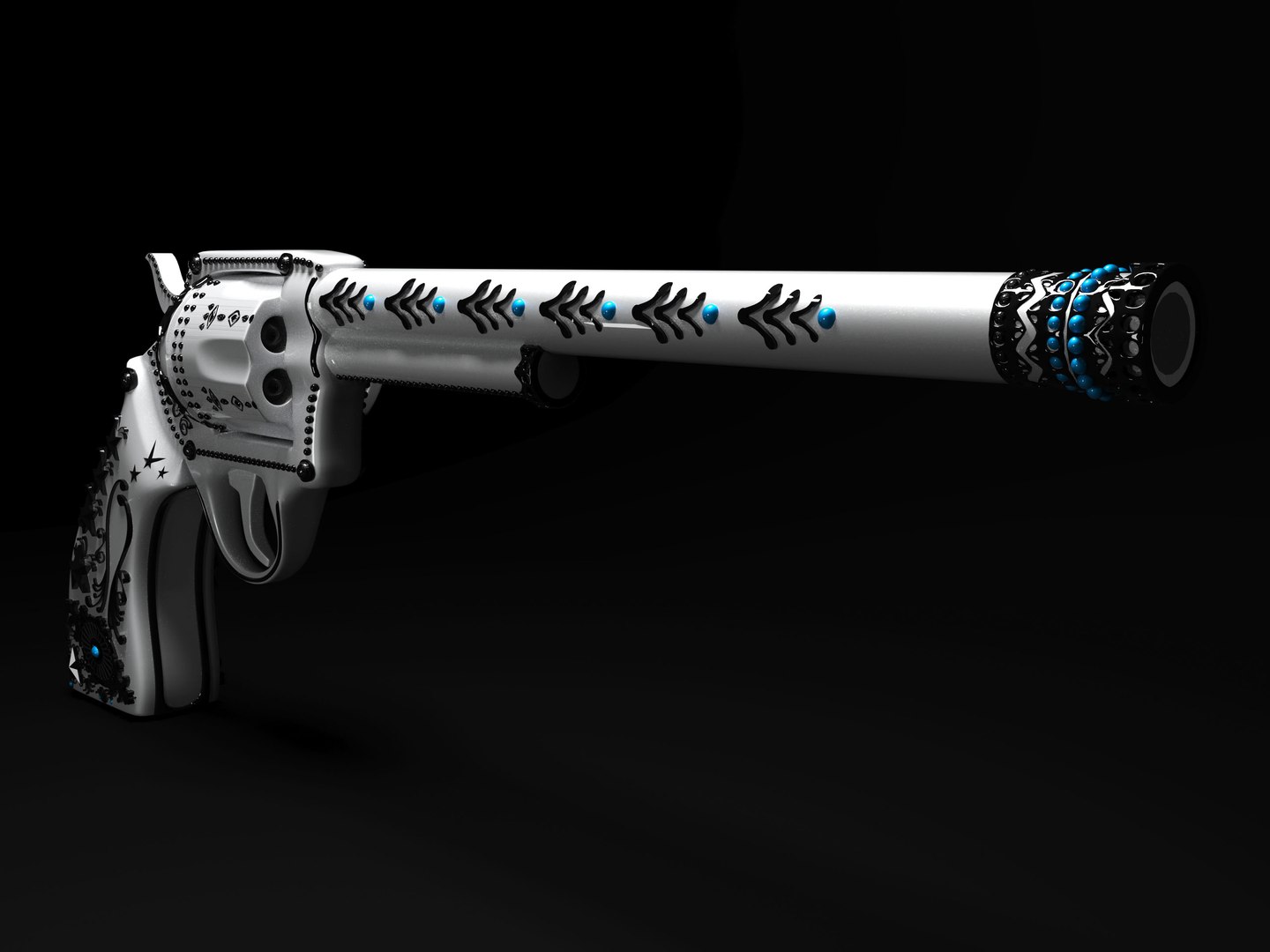 Gun White 3D Model - TurboSquid 1636342