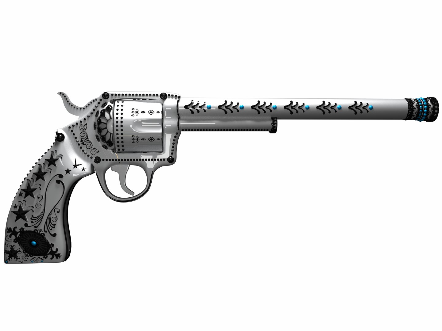 Gun White 3D Model - TurboSquid 1636342