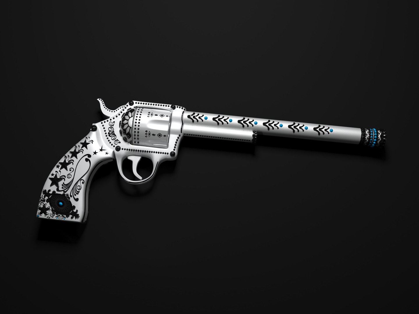 Gun White 3D Model - TurboSquid 1636342