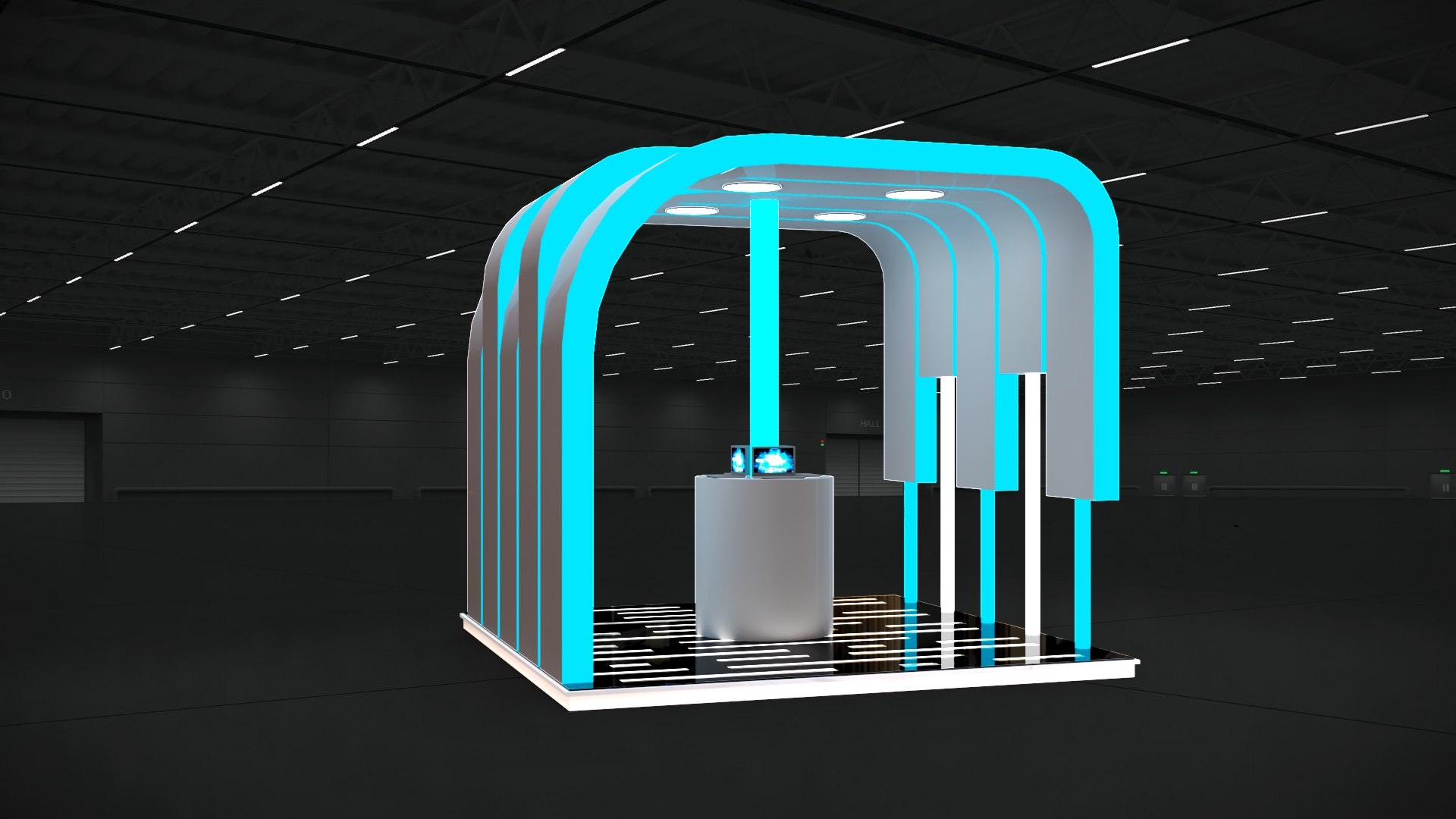 Exhibition Stand With LED Lighting For Trade Shows And Expos 3D Model ...