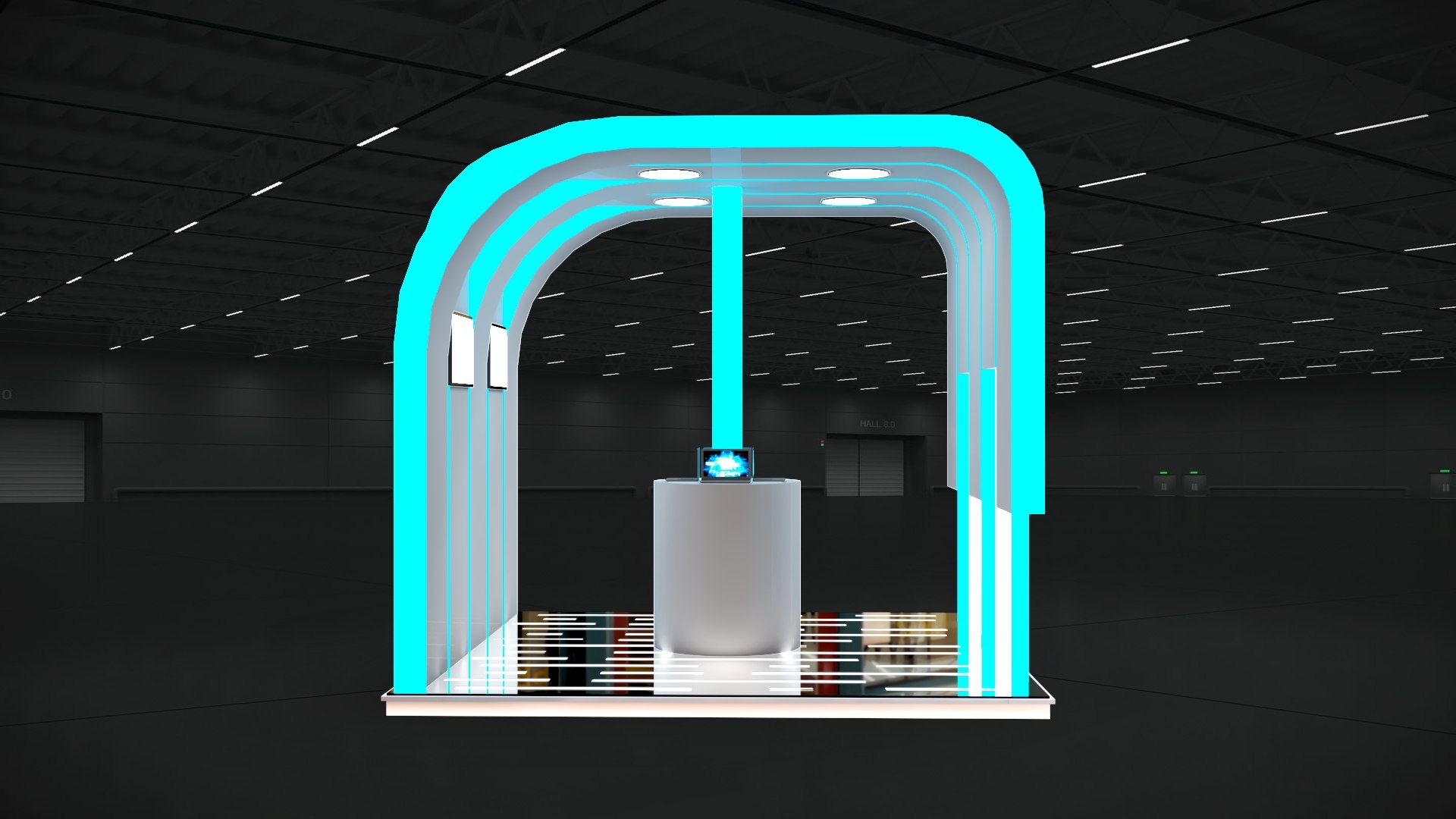 Exhibition Stand With LED Lighting For Trade Shows And Expos 3D Model ...