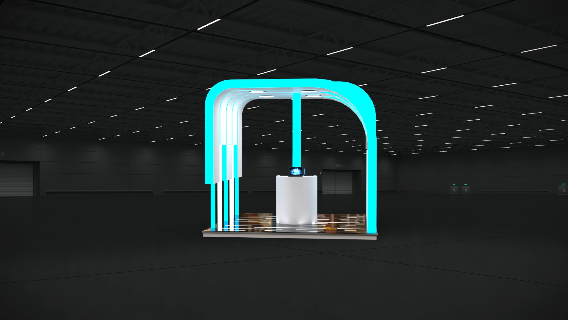 Exhibition Stand With LED Lighting For Trade Shows And Expos 3D Model ...