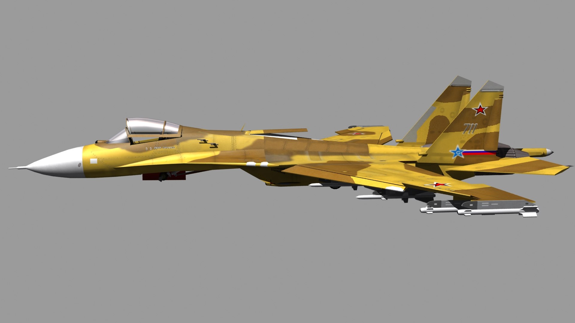 Sukhoi Su-27 3D Model - TurboSquid 1936381