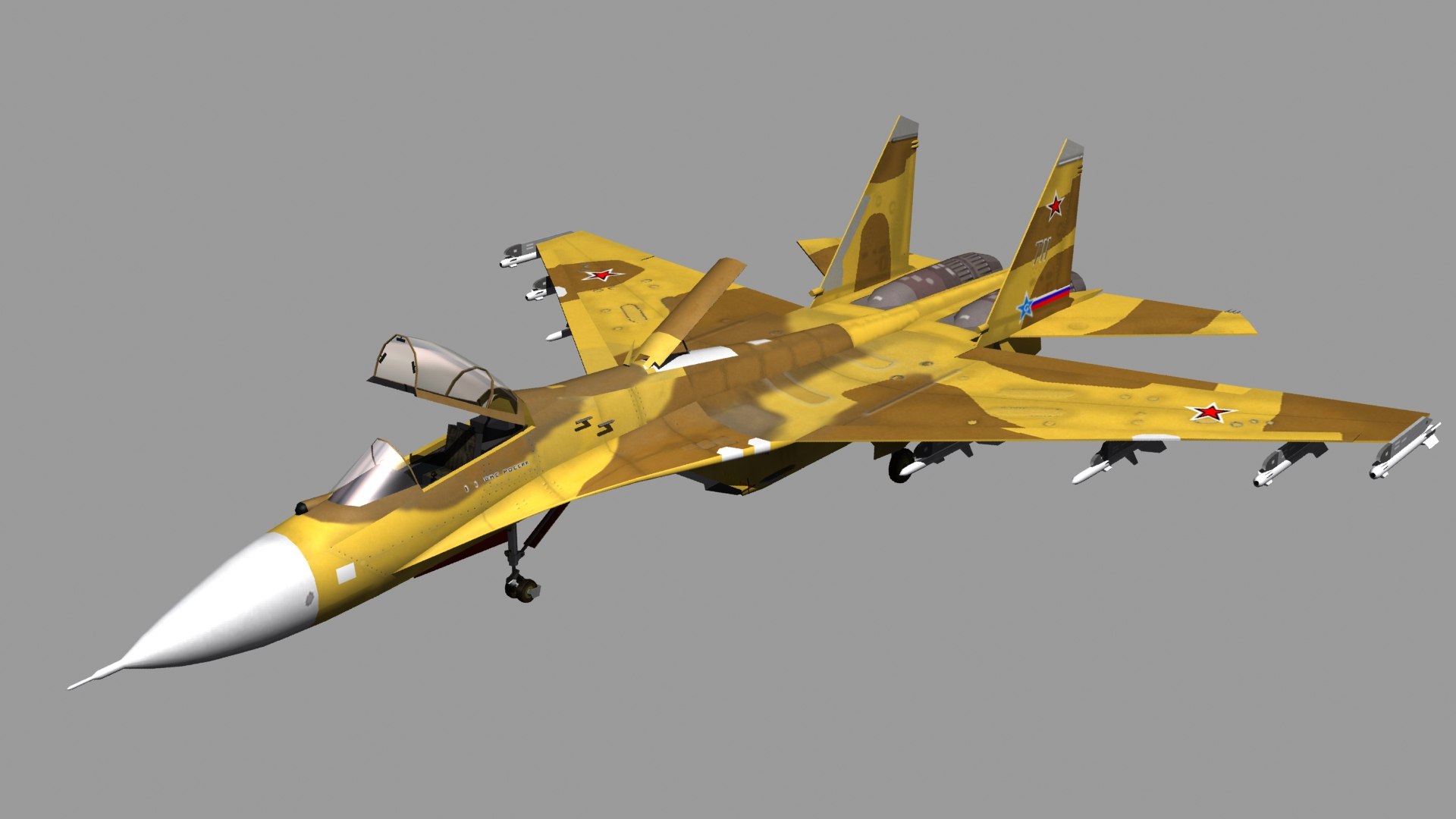 Sukhoi Su-27 3D Model - TurboSquid 1936381