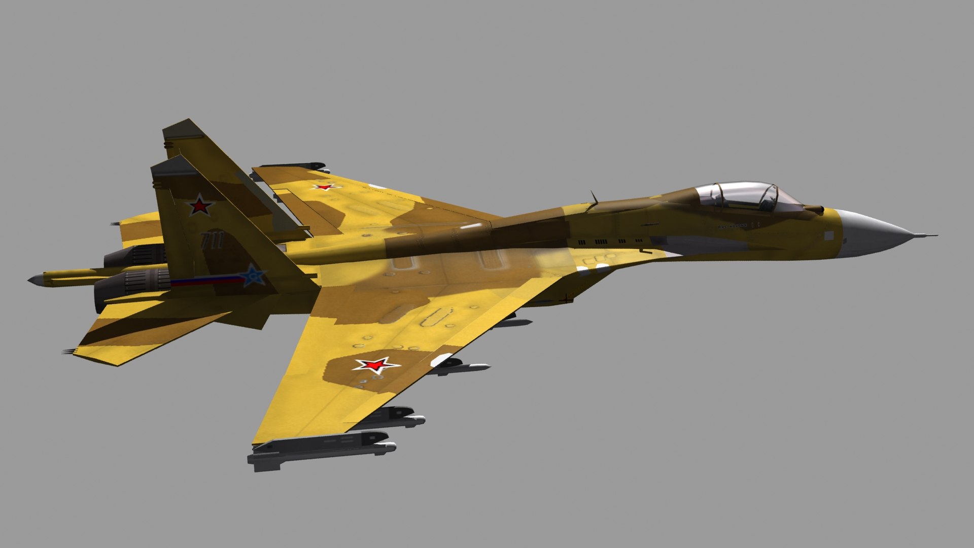 Sukhoi Su-27 3D Model - TurboSquid 1936381