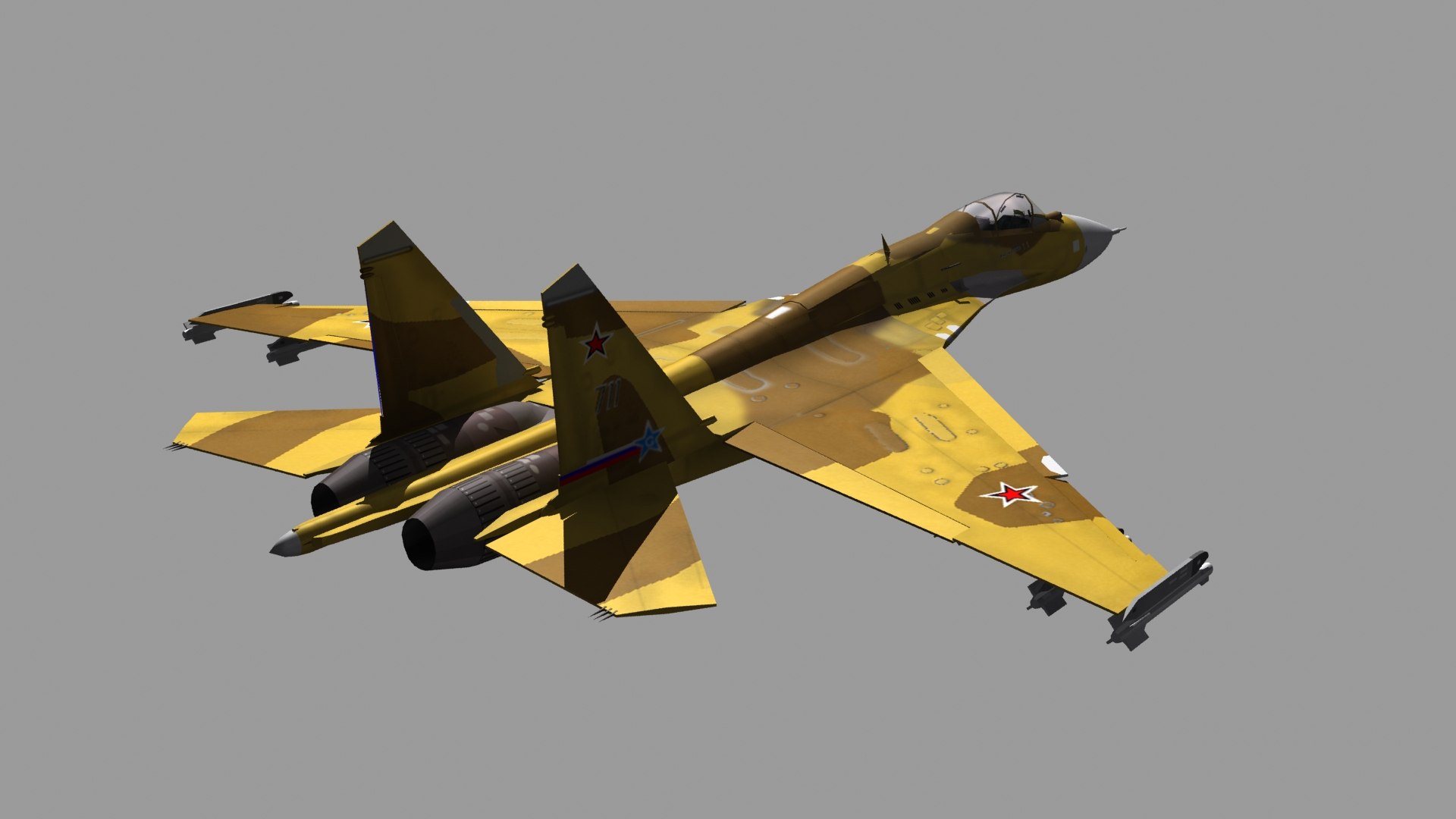 Sukhoi Su-27 3D Model - TurboSquid 1936381
