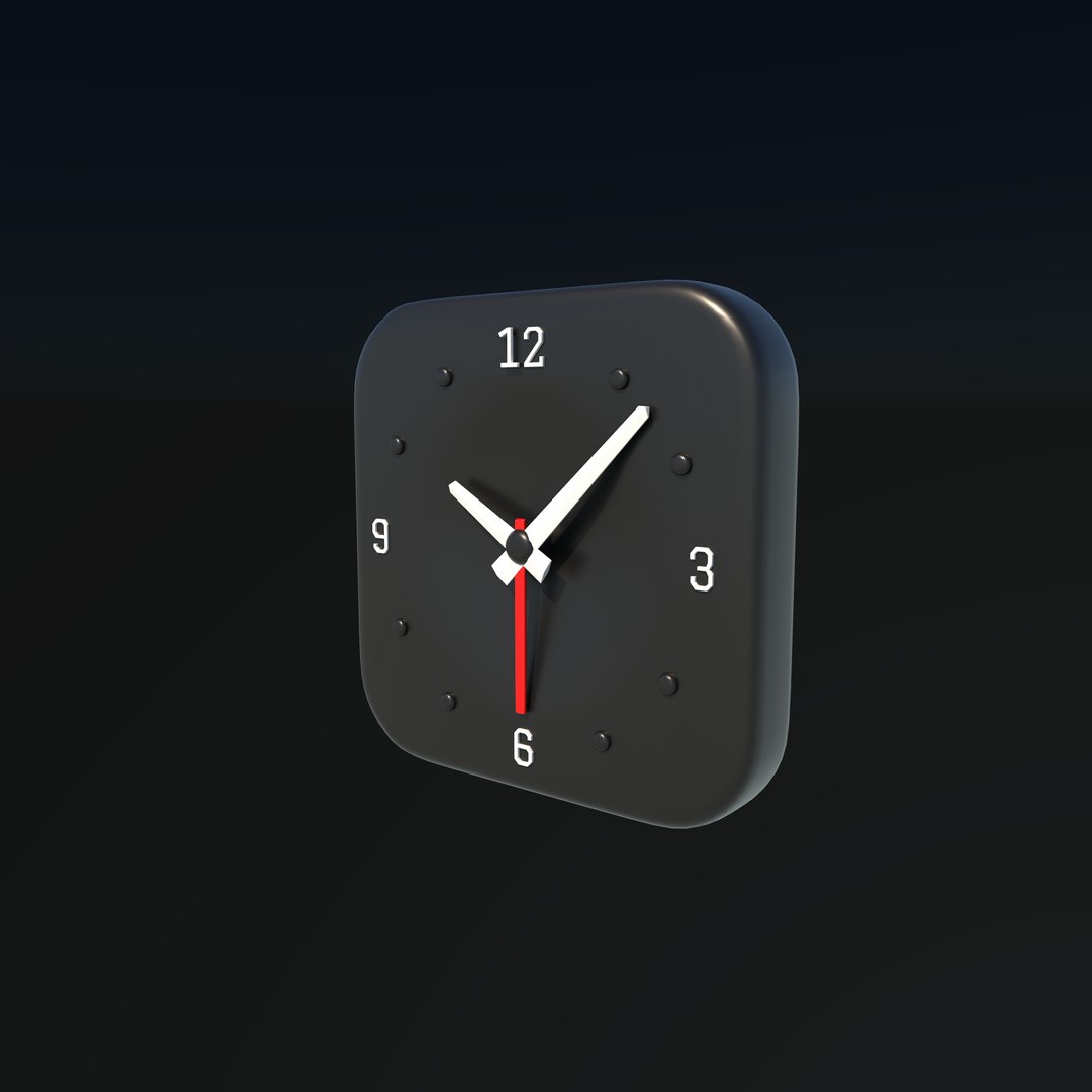 Clock Icon 3D Model 3D Model - TurboSquid 2336045