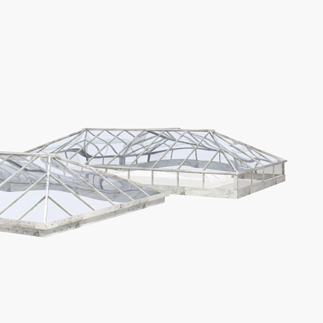 3d Model Roof-top Glass Pyramid