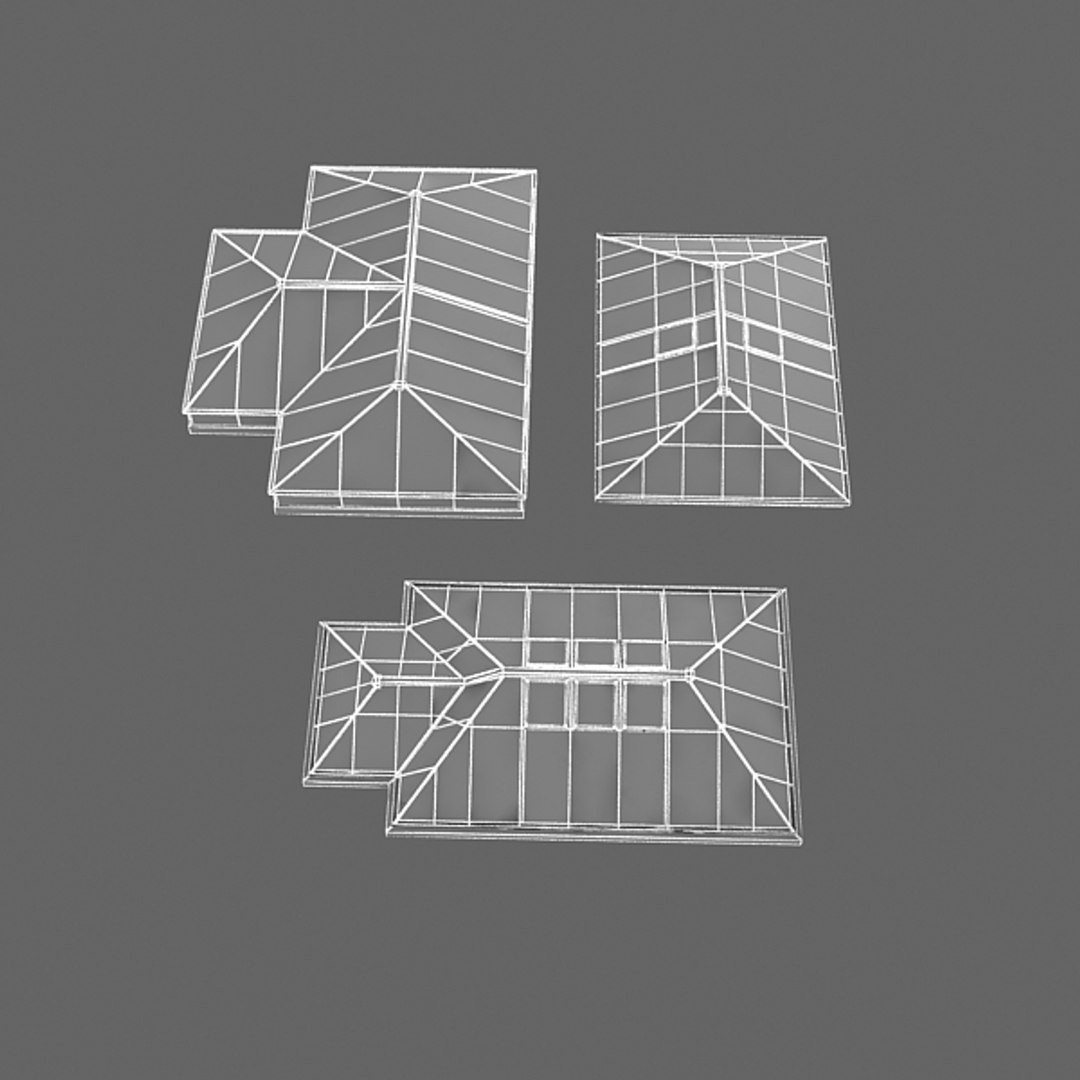3d Model Roof-top Glass Pyramid