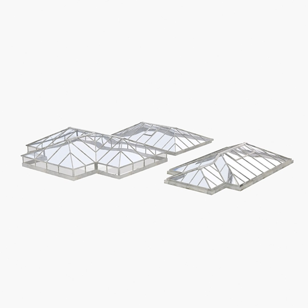3d Model Roof-top Glass Pyramid