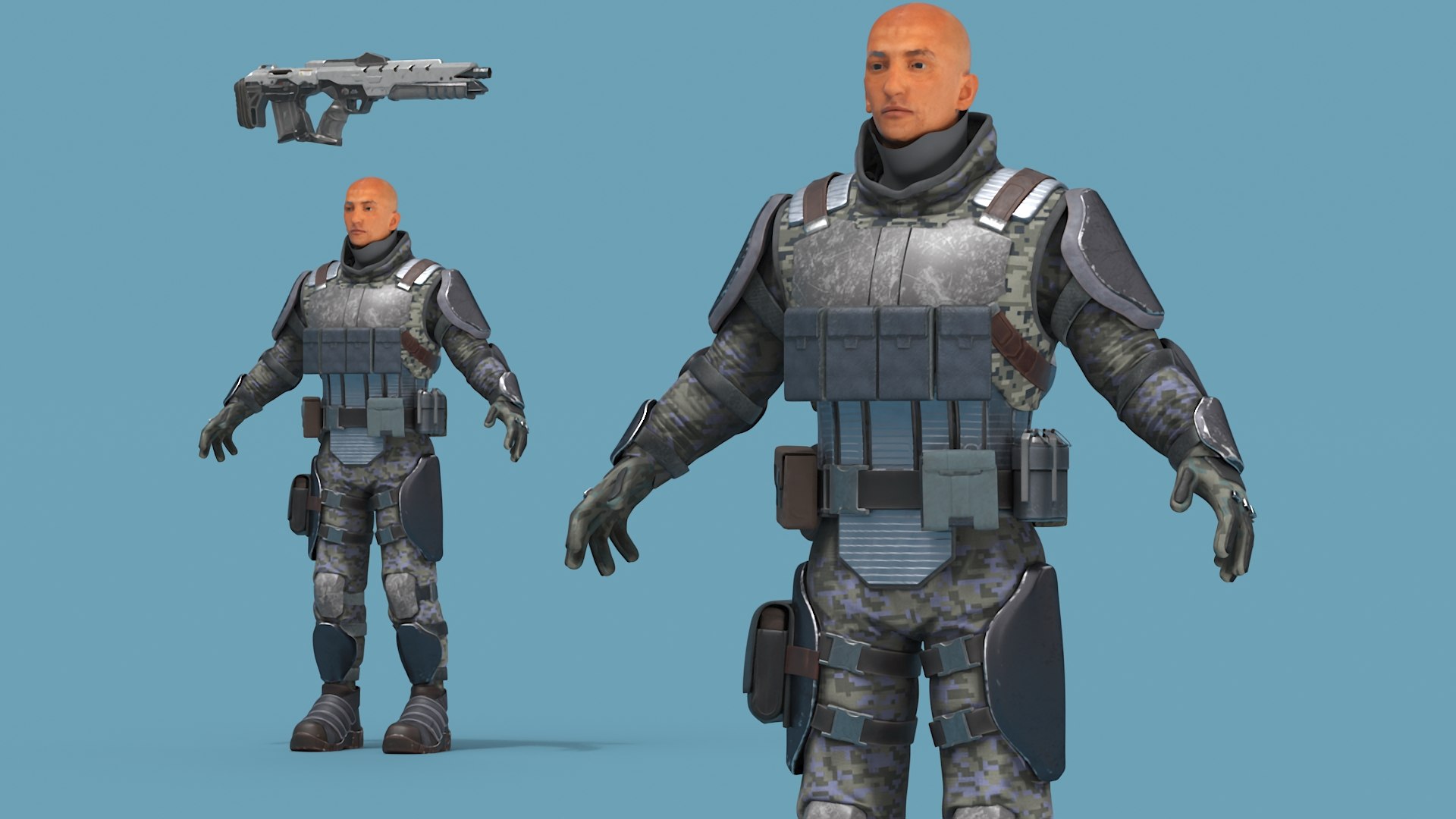 Future Soldier Fully Equipped Model - TurboSquid 2307295